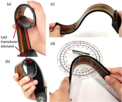 pictures of the flexible ultrasonic transducer array prototype a and