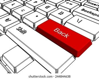 Back Button On Keyboard Stock Illustration Shutterstock