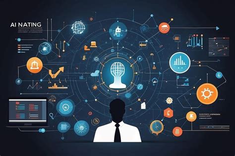 Ai Big Data And Business Analytics Icons Represent The Integration Of Advanced Technology