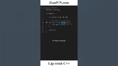 Học C 25 Cách Duyệt Mảng 01 Laptrinh Hoclaptrinh Cplusplus