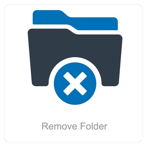 Remove Folder And Folder Icon Concept 25903543 Vector Art At Vecteezy