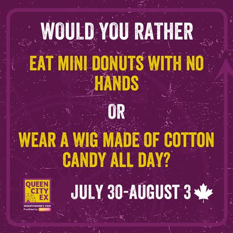 Queen 🍩 Eat Mini Donuts With No Hands 🤪👅🙌 Or 🎀 Wear A Cotton Candy Wig All Day 💁‍♀️🍭🎡 Choose
