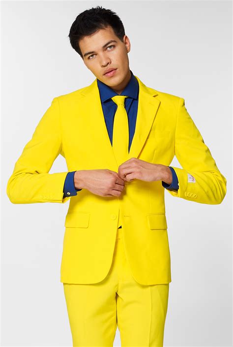Yellow Fellow Yellow Suit Neon Suit Opposuits Mens Outfits