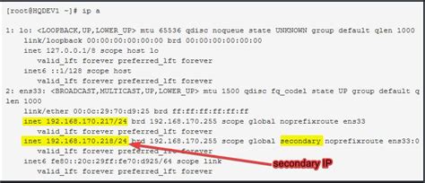 How To Add A Secondary IP Address On Linux RHEL 7 8