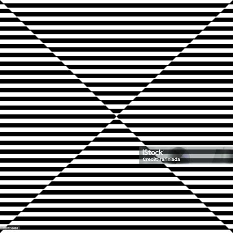 Abstract Black Horizontal Line Pattern Mirage On White Background Stock