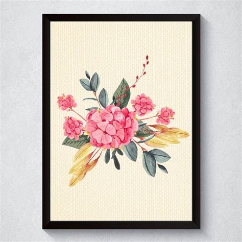 Quadro Flor Aquarela 8 Elo7 Produtos Especiais