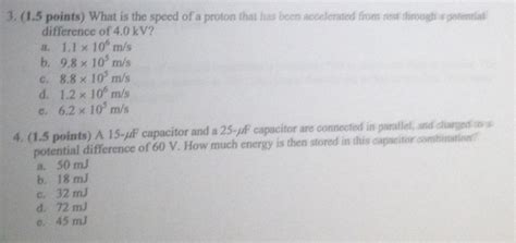 Solved What Is The Speed Of A Proton That Has Been