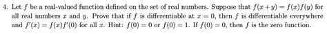 Solved 4 Let F Be A Real Valued Function Defined On The Set