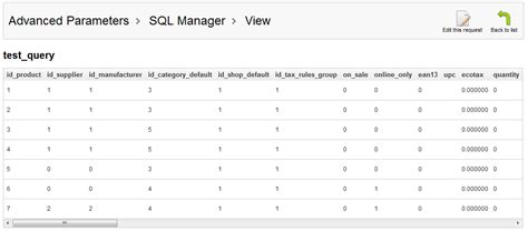 how to view custom sql query results in prestashop 1 5 inmotion hosting