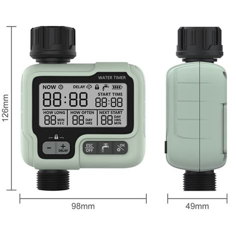 Badu Bg Електронен голям Lcd дисплей Автоматична напоителна система Градински таймер за вода с 3