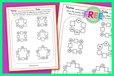 Arithmagon Addition And Subtraction Puzzles Classroom Star Worksheets