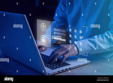 Username And Password Login With Biometric Identification Fingerprint
