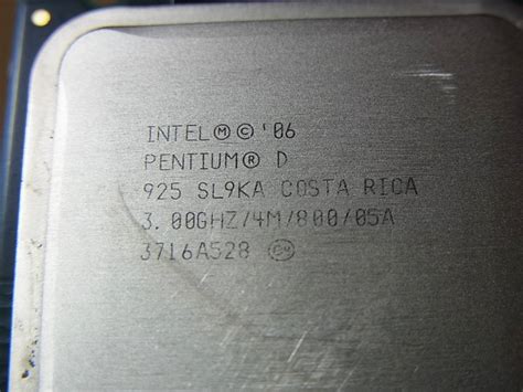 Yahoo!オークション - Intel Pentium D 925 SL9KA 3.00GHz/4M/800/05A...