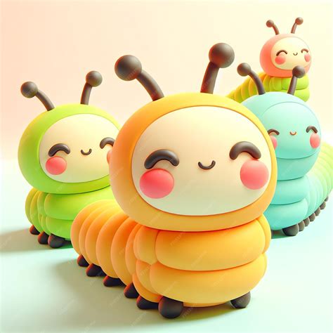 Premium Photo Charming Caterpillar Fantasy 3d Cute And Adorable