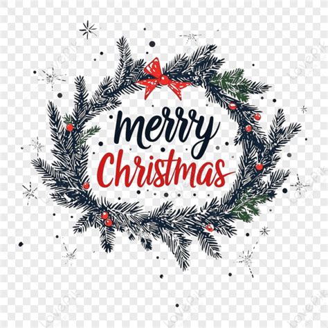 글자 타이포그래피 스타일로 메리 크리스마스 Png 일러스트 무료 다운로드 Lovepik