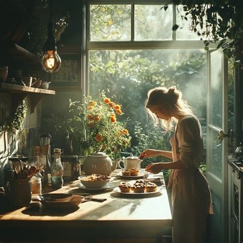 Free Cozy Morning Kitchen Image Kitchen Morning Sunlight Download