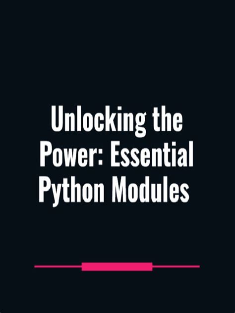 Python Modules Pdf