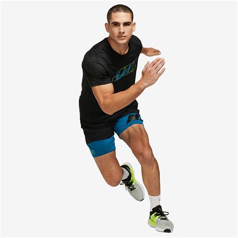 Nike Training T Shirt Black Green Abyss Mens Clothing