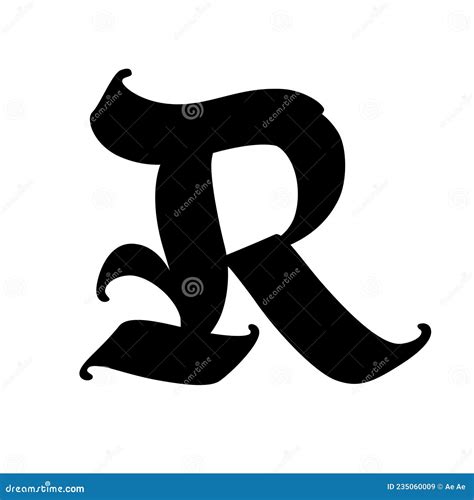 Calligraphy Letter R