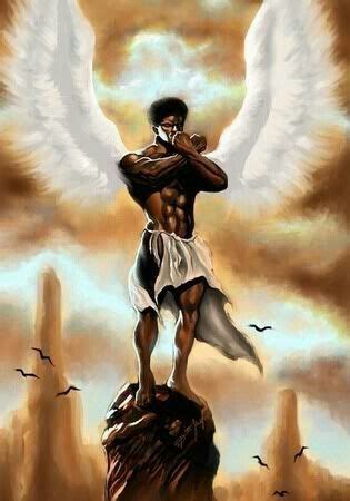 African American Guardian Angels Wallpaper