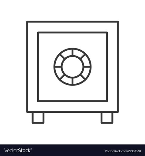 Safe Box Police Related Outline Icon Editable Vector Image