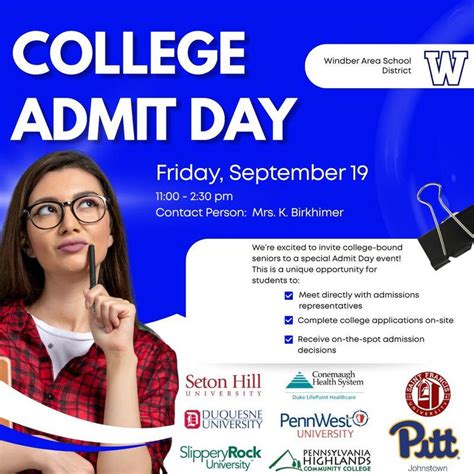 Admit Day Windber Friday September 19 Windber Area School District