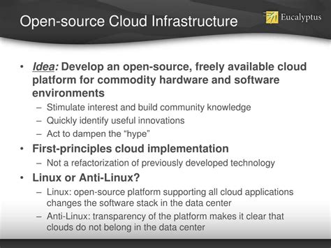 Ppt Eucalyptus An Open Source Infrastructure For Cloud Computing