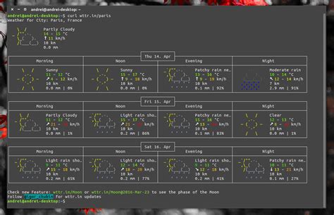 get weather information from a terminal using nothing but curl ~ web