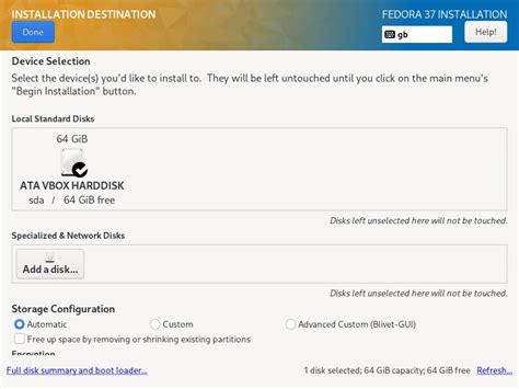 Fedora 37 F37 Installation Oracle Base