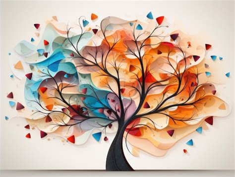 Premium Ai Image Abstract Composition Tree