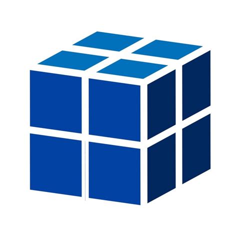 premium vector geometric blue cube of 8 smaller cubes vector