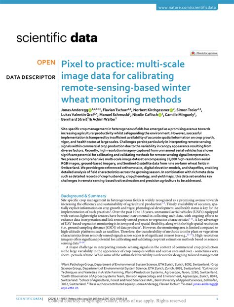 (PDF) Pixel to practice: multi-scale image data for calibrating remote-sensing-based winter ...