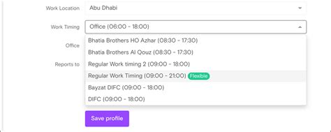 Setting Up Flexible Work Timing English
