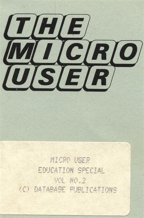 Micro User Education Special Vol2 Software Game Computing History