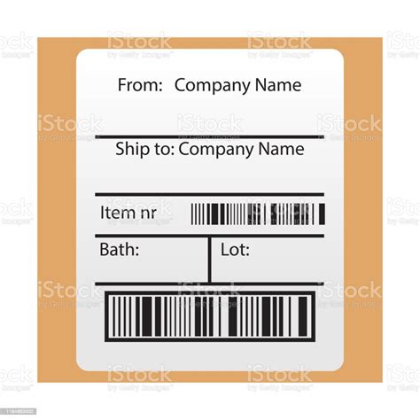 배송 회사에 대 한 배송 바코드 라벨 스티커 벡터 일러스트레이션 가격에 대한 스톡 벡터 아트 및 기타 이미지 가격 개념
