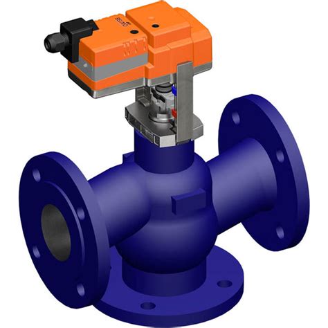 Belimo 3-Way Globe Valve DN80 Flange 18mm Stroke Kvs90 24VAC/DC 35s 0 ...