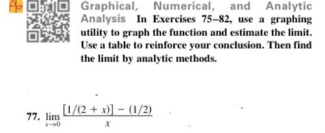 solved graphical numerical and analytic analysis in