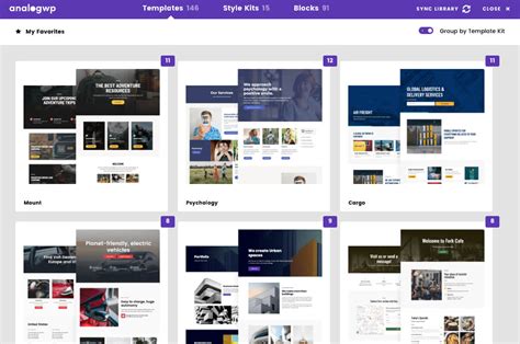 elementor block templates