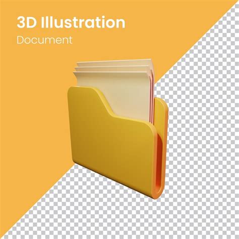 Premium Psd Psd 3d Render Document Icon Illustration