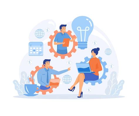 Premium Vector Outsourcing Concept Idea Of Teamwork And Project Delegation