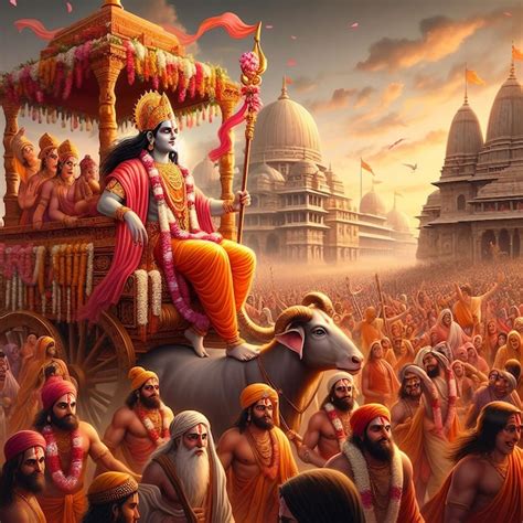 Premium Photo Lord Shri Ram Come In Ayodhya