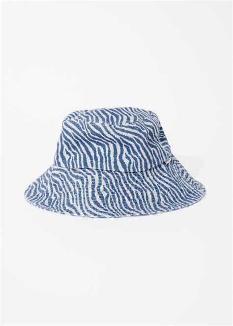 Afends Unisex Shadows Denim Wide Brim Bucket Hat Arctic Afends Us