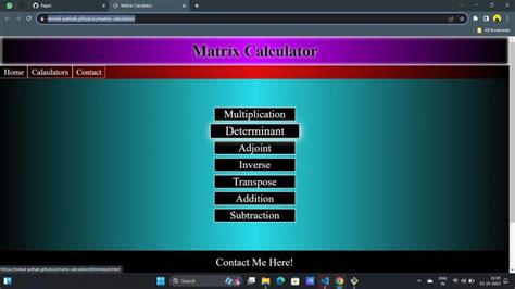 Mrinal Pathak On Linkedin Matrixcalculator Mathematics Matrixoperations Simplifymath