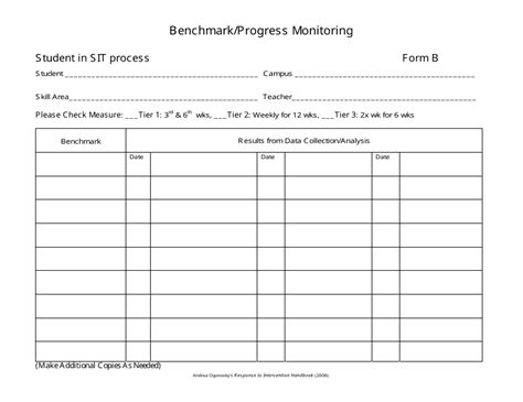 Progress Monitoring Forms And Templates Pdf Download Fill And Print