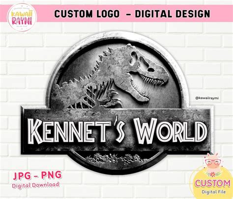 Jurassic Park Jurassic World Custom Logo Custom Logos Birthday