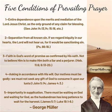Five Conditions Of Prevailing Prayer