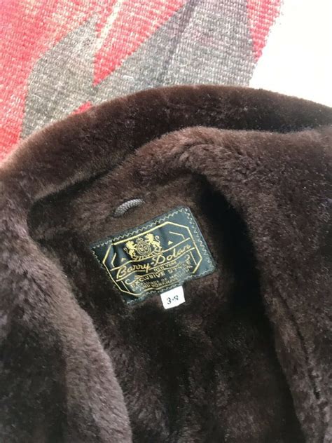 Vintage Rugged Barry Dolan Faux Fur Trench Car Coat O… Gem