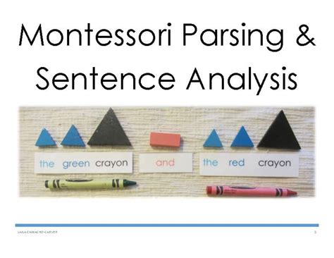 Montessori Parsing And Sentence Analysis By Lessons With Laila Tpt