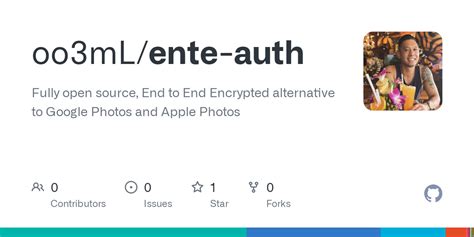 github oo3ml ente auth fully open source end to end encrypted