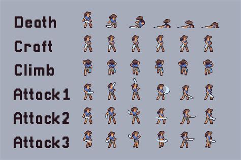 Free 3 Character Sprite Sheets Pixel Art CraftPix Net